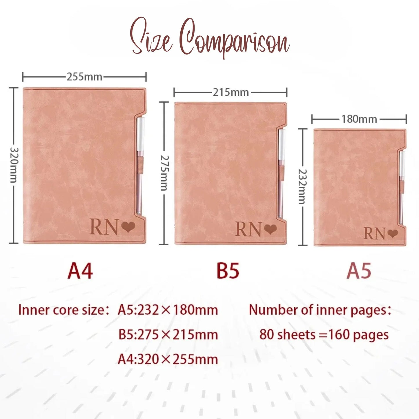 Custom Engraved Leather Journal with Pen – Bella Olivia Gifts